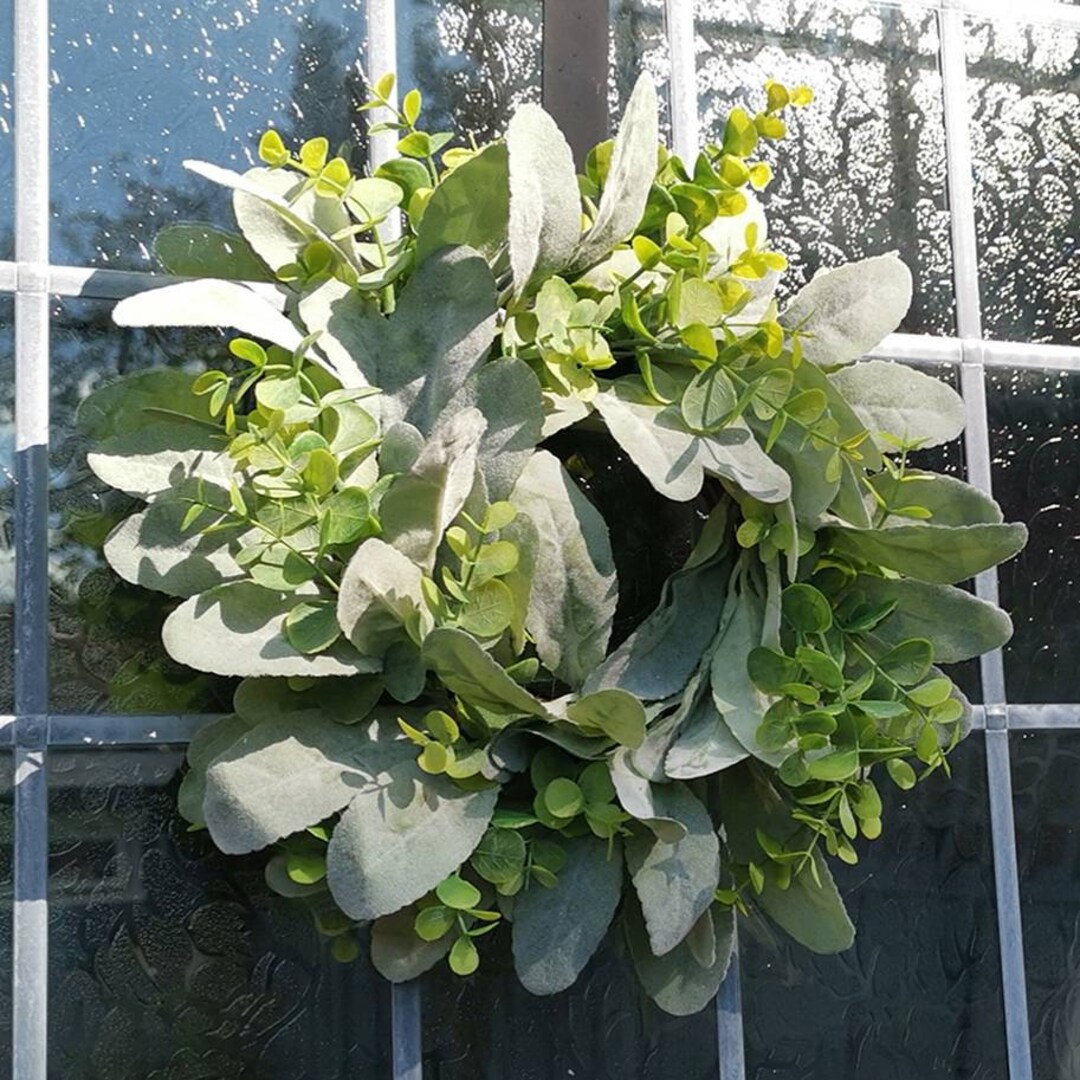 Spring Candle Wreath , Table or Door Decor , Eucalyptus Wedding ...