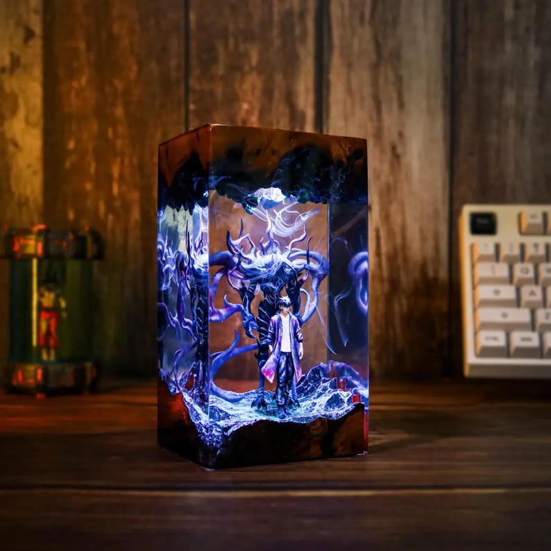 Sung Jinwoo Solo Leveling Beru Handmade Epoxy Resin Lamp, Resin Art ...