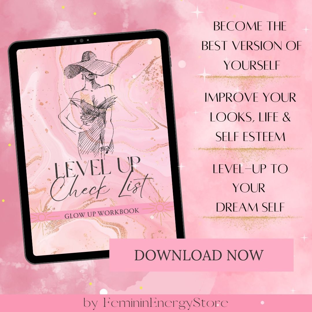 Glow up Checklist 2024, Level-up Planner Self Care, Monthly Glow up ...