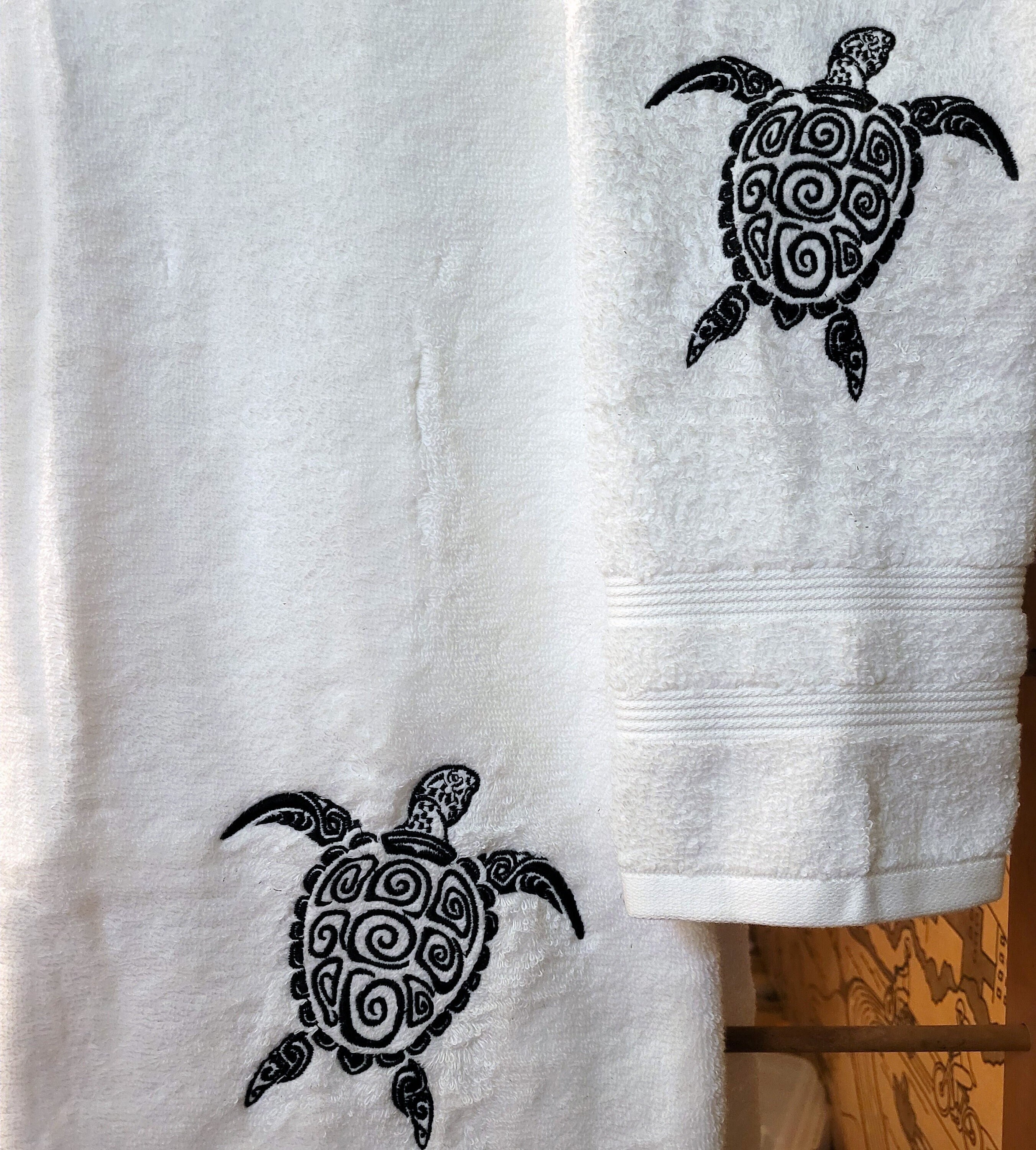 3 Piece Sea Turtle Towel Set - Etsy
