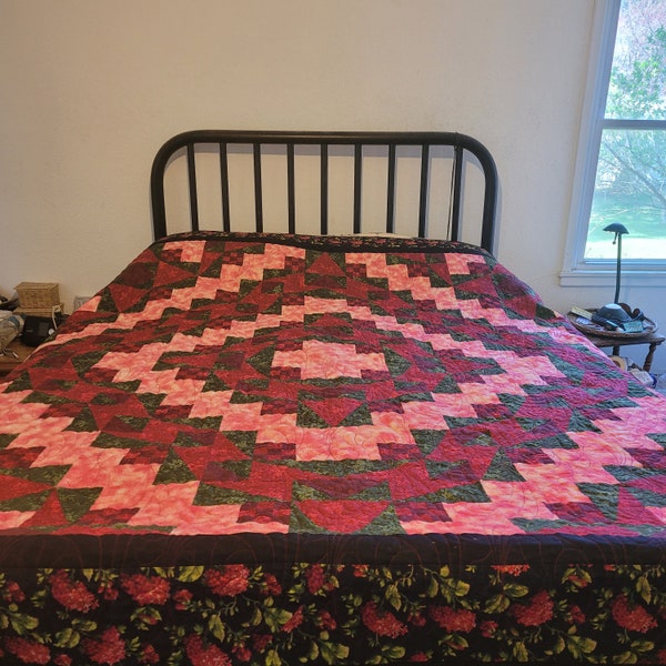Burgundy Quilt - Etsy