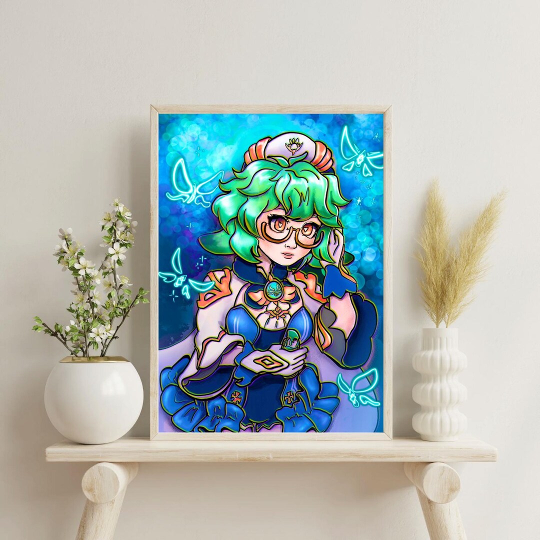 Sucrose Genshin Impact Girl Anemo Metallic Paper 11x17 Art Print - Etsy