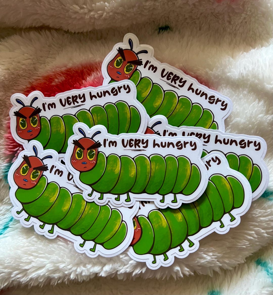 I’m Very Hungry Caterpillar Independent Artist Hand Drawn Waterproof ...
