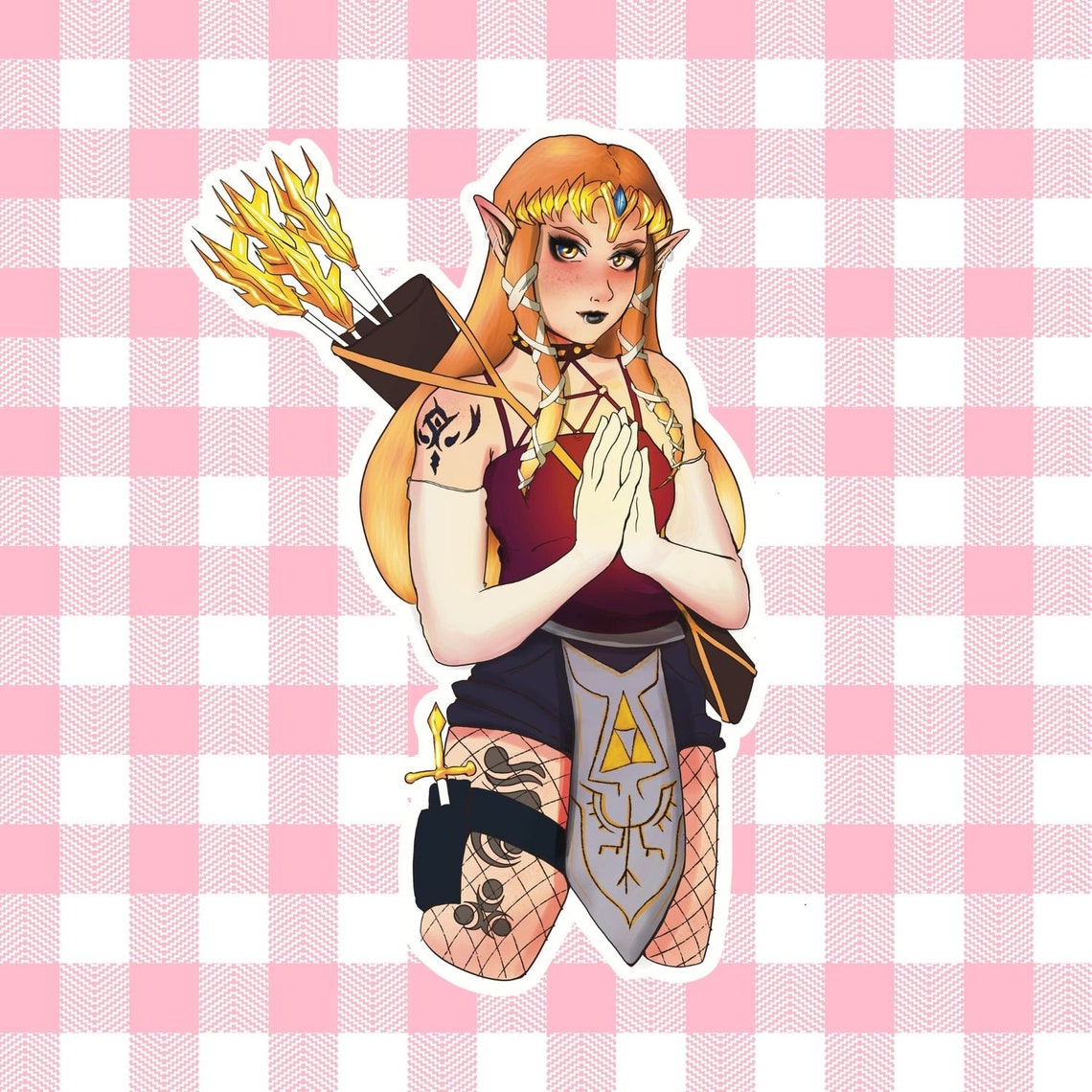 Goth Twilighted Princess Zelda Waterproof Sticker - Etsy