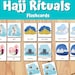 Hajj Rituals Flashcards, Step by Step Hajj Cards, Hajj Journey for Kids ...