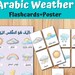 Arabic Weather Flash Cards and Poster Print Today's - Etsy UK