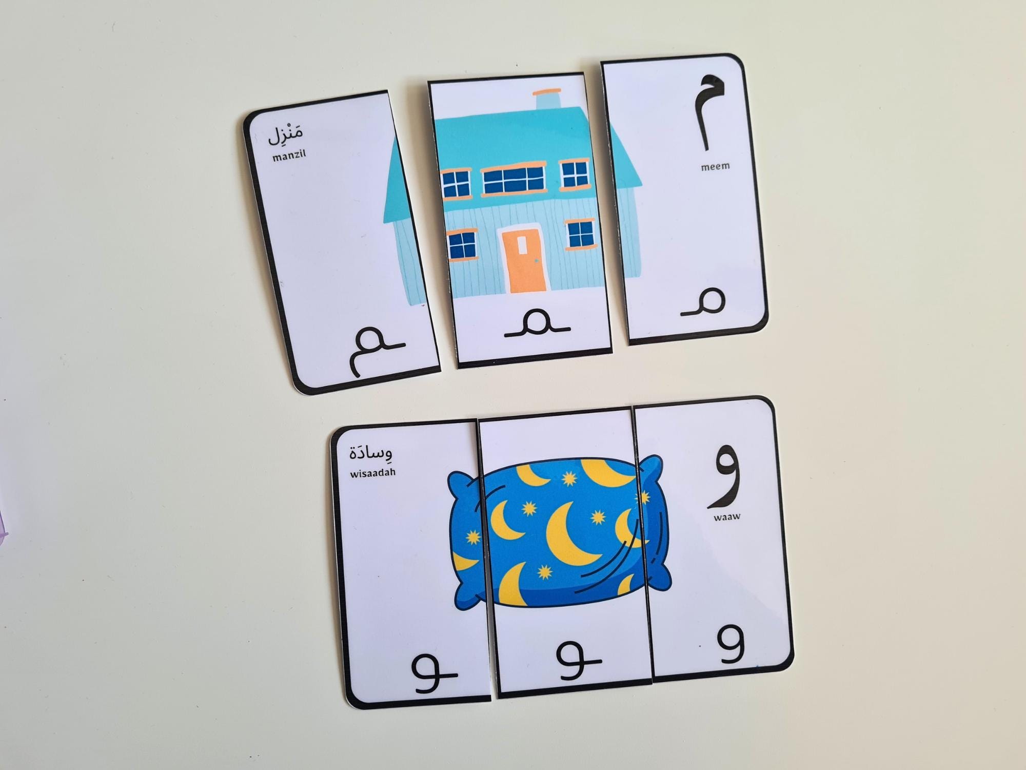 Arabic Alphabet Picture Puzzle: Letter Formation Activity (PDF Pattern ...