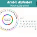 Arabic Letters Wheel Matching Game, Educational Printable Literacy ...