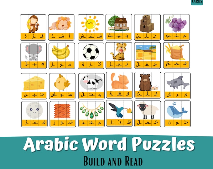 Arabic Alphabet Clip Cards, Arabic Letters Sound, Letters Clip Cards ...