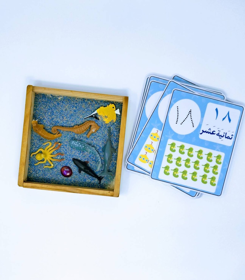 1-20 Arabic Numbers Tracing Cards, Arabic Numbers Flashcards, Learning ...