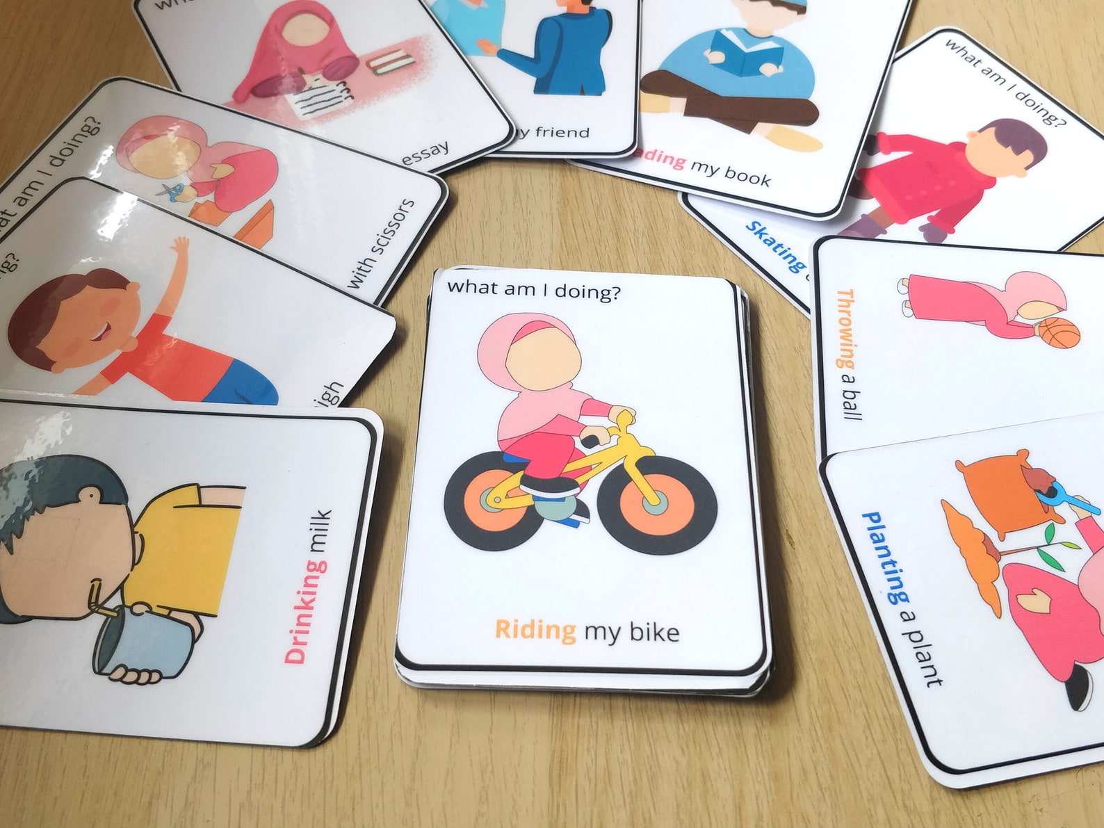 ARABIC ACTION VERBS Daily Vocabulary Practice 20 Illustrated - Etsy