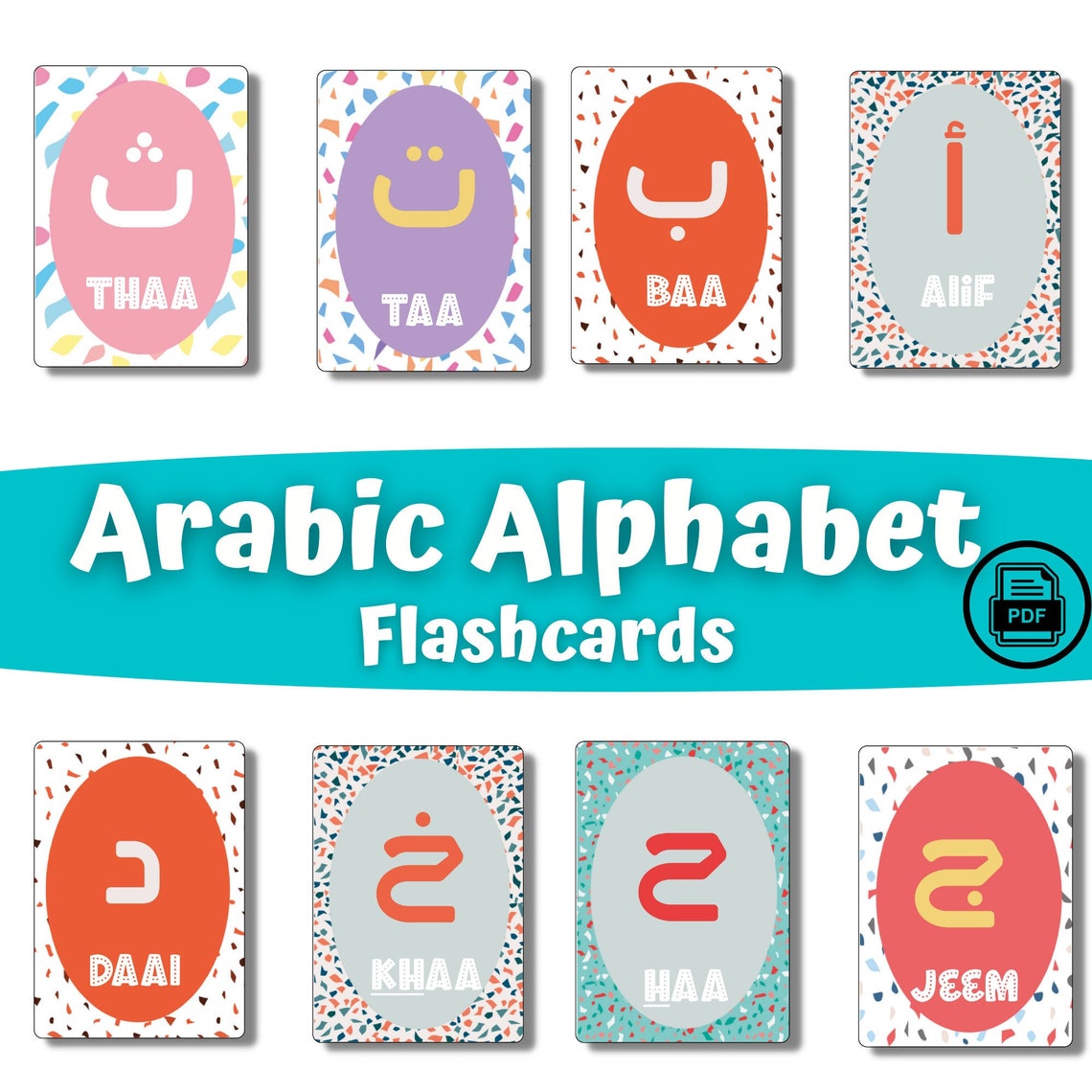 Arabic Alphabet Flash Cards Arabic Letters Arabic Alphabet - Etsy UK