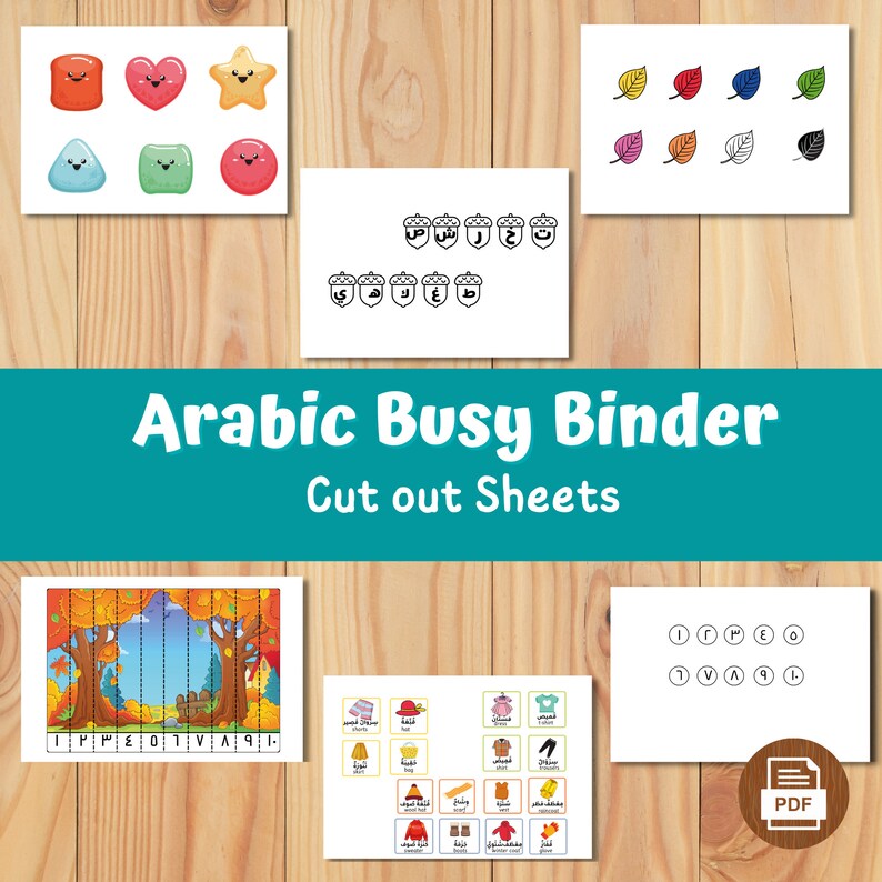 Arabic Busy Book Binder Toddler Preschooler Arabic Learning - Etsy