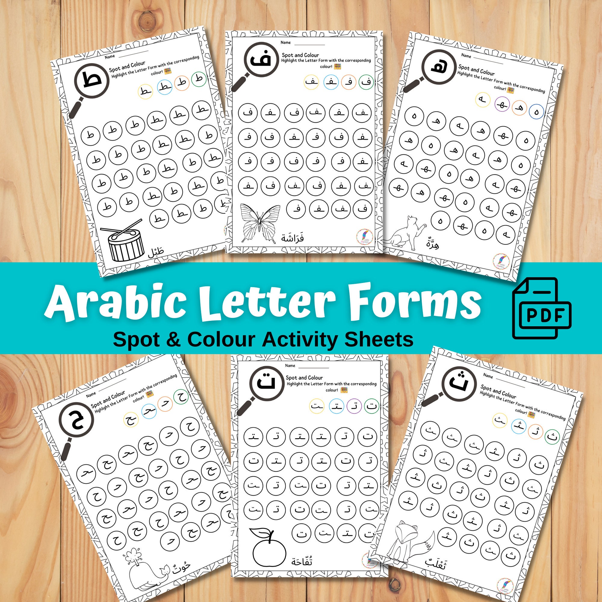 Lets Find the Letter,arabic Letter Forms, Connecting Letters ...