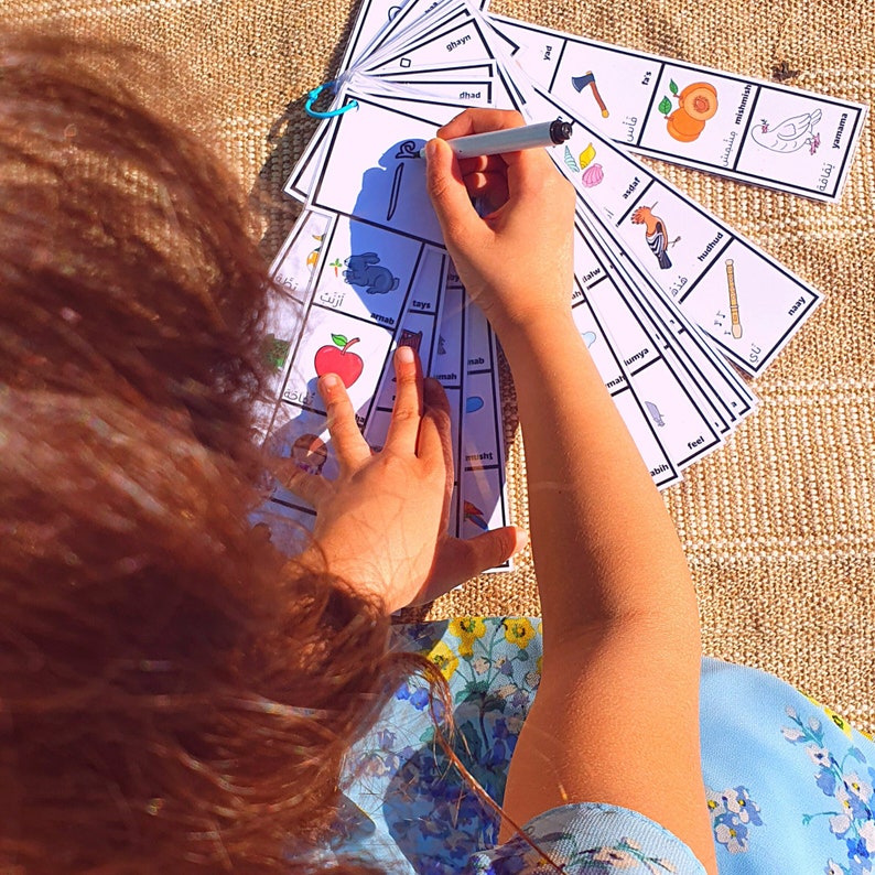 Arabic Alphabet Clip Cards Beginning Sounds Game Arabic - Etsy Canada