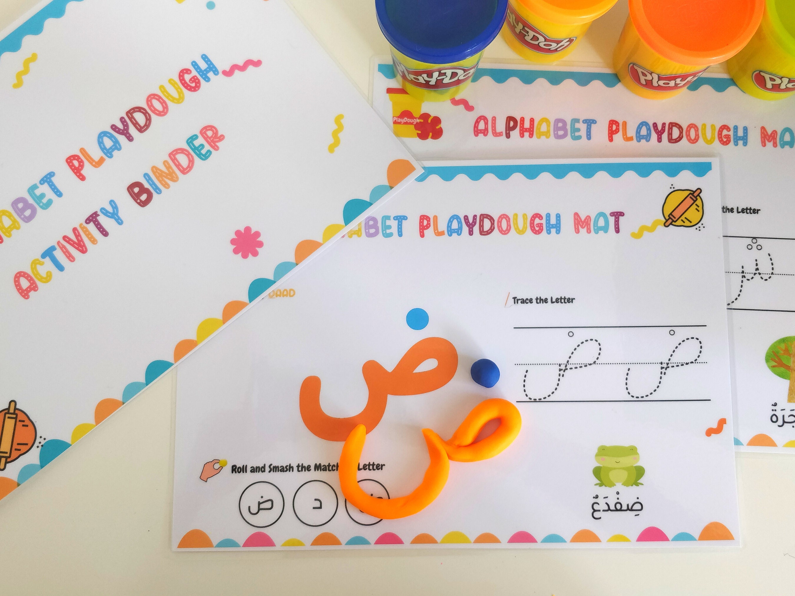 Arabic Alphabet Playdough Busy Book, Preschool Arabic, Learning Arabic ...