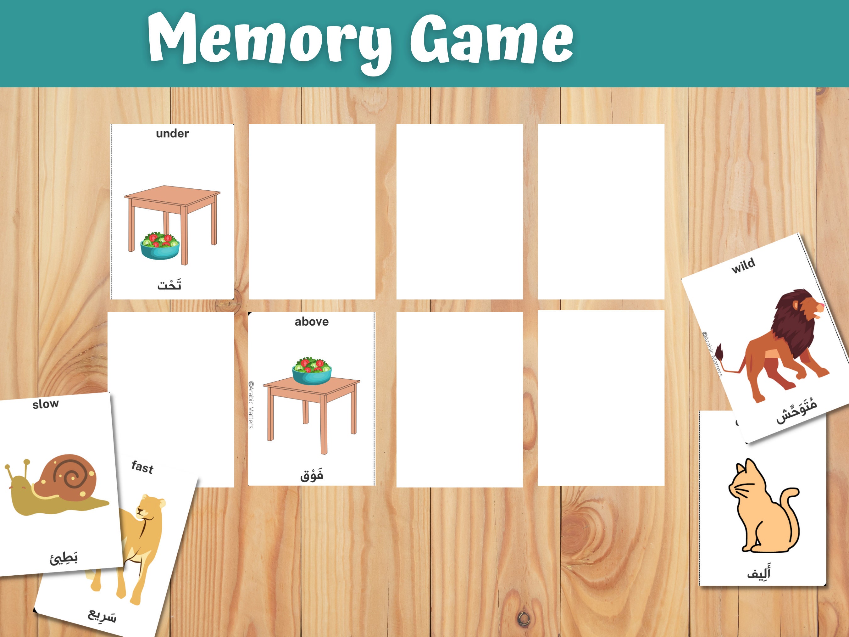 Arabic Words Opposites Matching Activity 20 Pairing Cards - Etsy