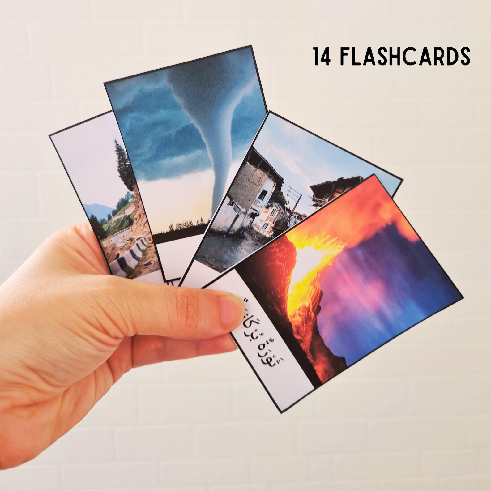 Arabic Natural Disasters Flashcards/labeling Worksheet | Natural Events ...
