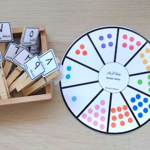 Arabic Number Matching Game, Educational Printable Math Wheel ...