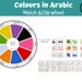 Arabic Color Matching Game Wheel, Teaching Kids Colors Activity ...