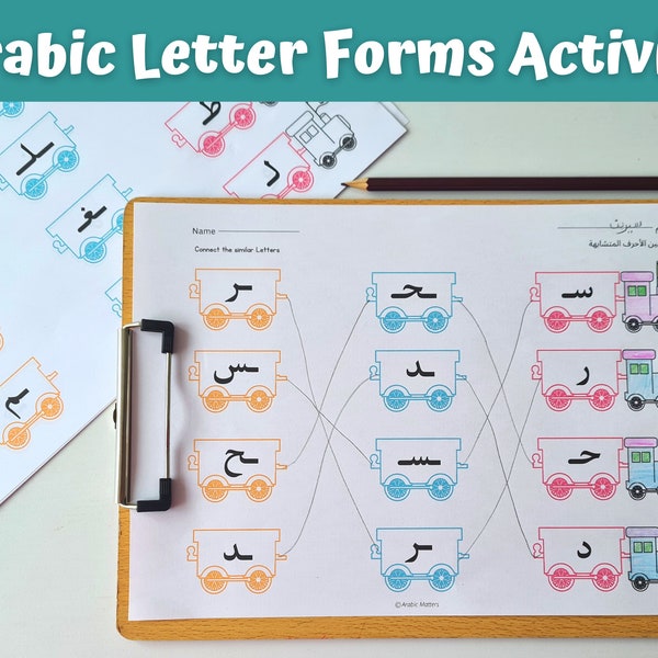 Arabic Alphabet Flashcards With Pictures, Arabic Letters, Arabic ...