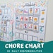Arabic Kids Chore Chart: Daily Routine, Visual Activity Cards (digital ...