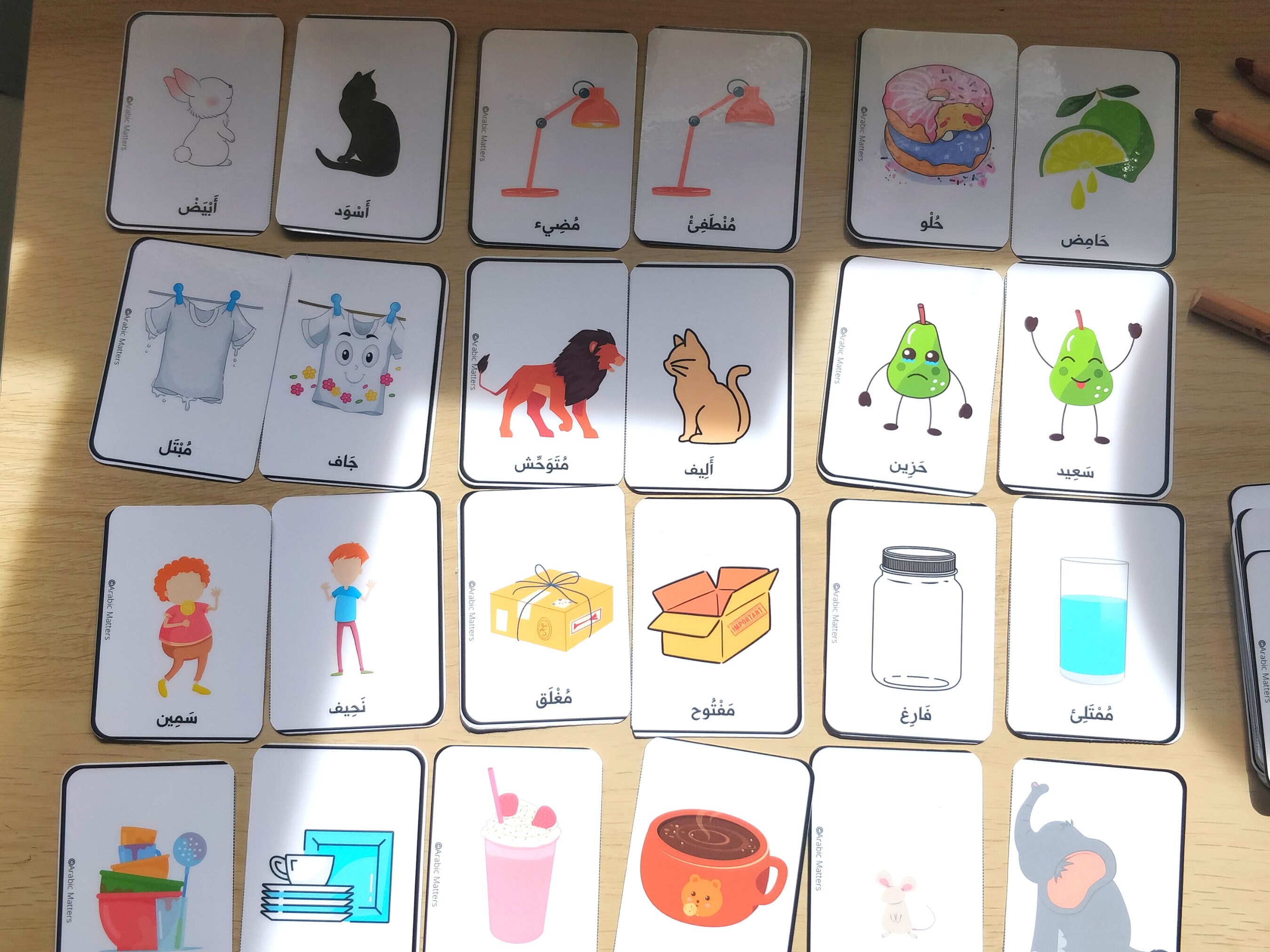 Arabic Words Opposites Matching Activity 20 Pairing Cards - Etsy
