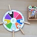 Arabic Color Matching Game Wheel, Teaching Kids Colors Activity ...