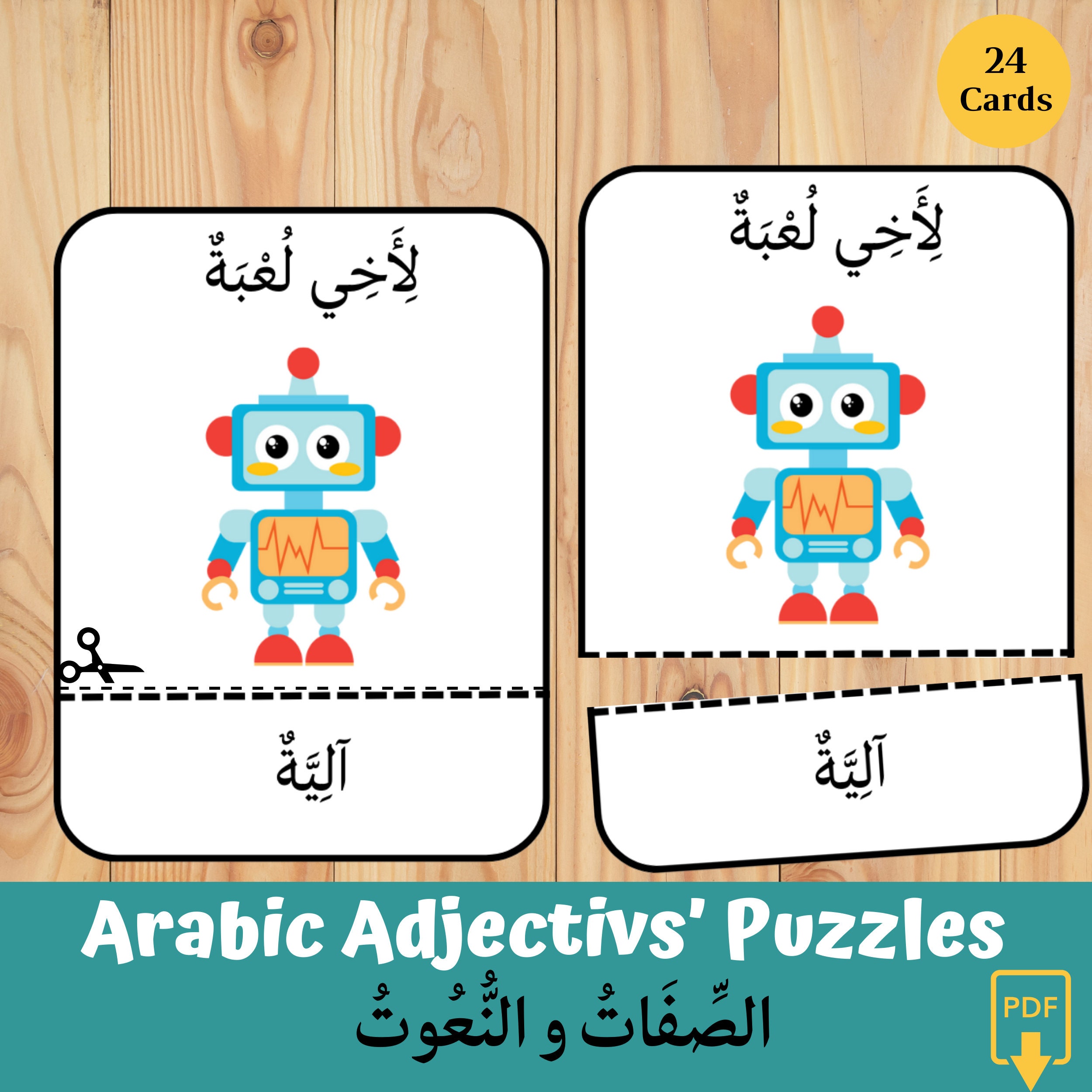 Arabic Adjectives Puzzles, Build Sentences, Read and Build Arabic ...