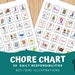 Arabic Kids Chore Chart: Daily Routine, Visual Activity Cards (digital ...