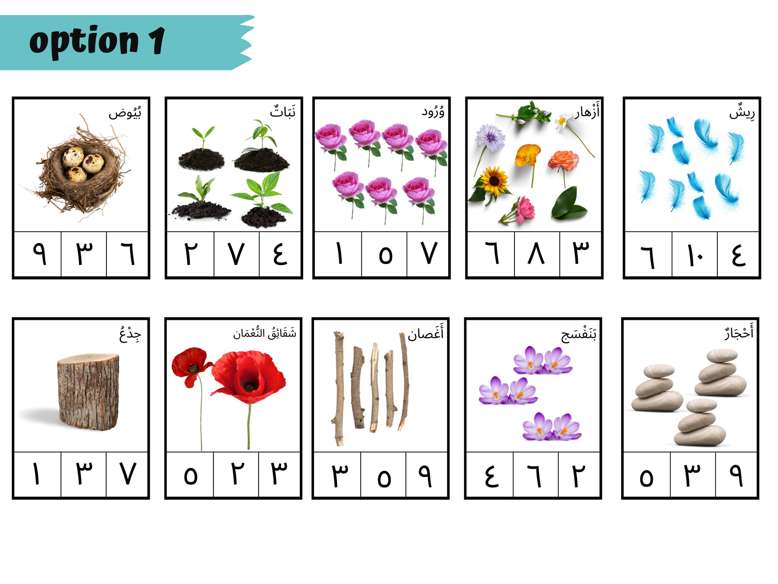Arabic Numbers Count and Clip Cards 1-10 | Printable Montessori Number ...