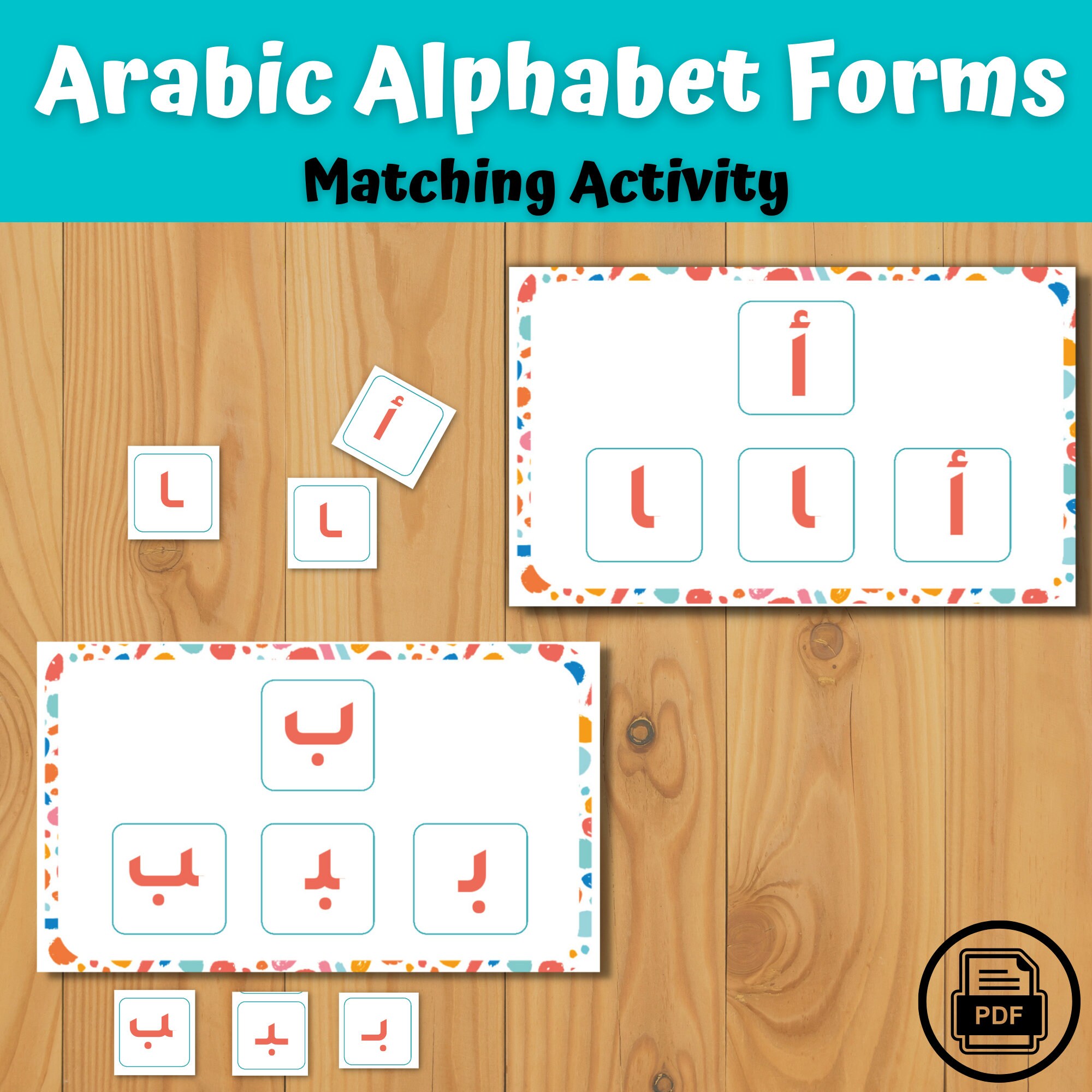 Arabic Flashcards Letters Positions Printable, Alphabet Letters, Quran ...