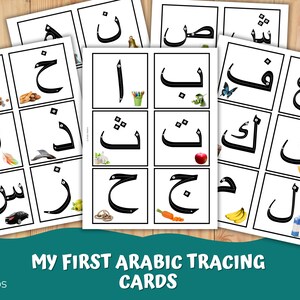 Arabic Alphabet Tracing Cards, Learn to Write the Letters, Alphabet ...