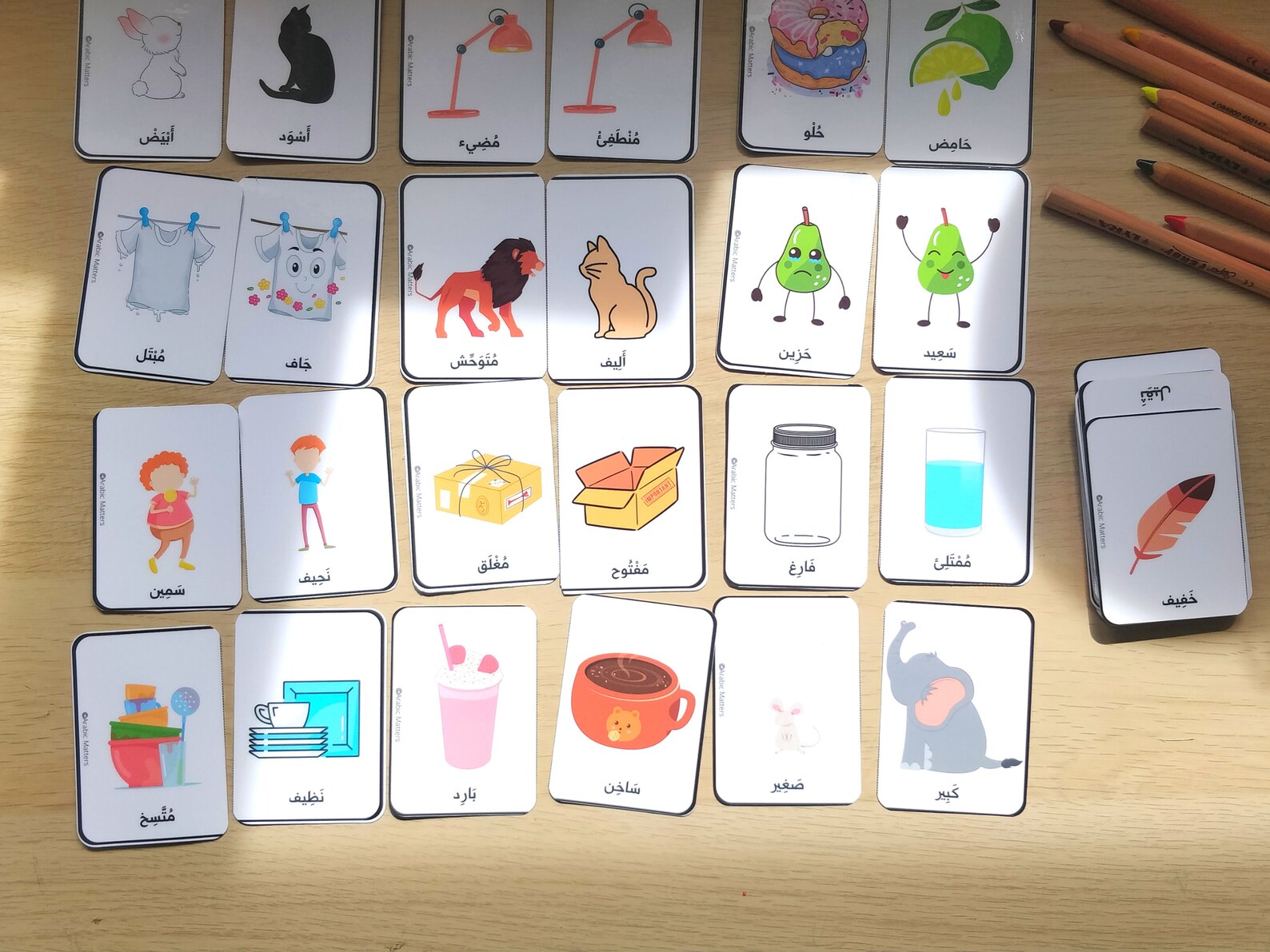 Arabic Words Opposites Matching Activity 20 Pairing Cards - Etsy