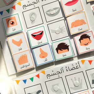 Arabic Body Parts Matching Activity for Toddlers With - Etsy UK