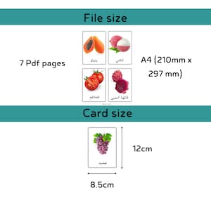 Arabic Fruits Flashcards for Early Learners, Real Pictures, New ...