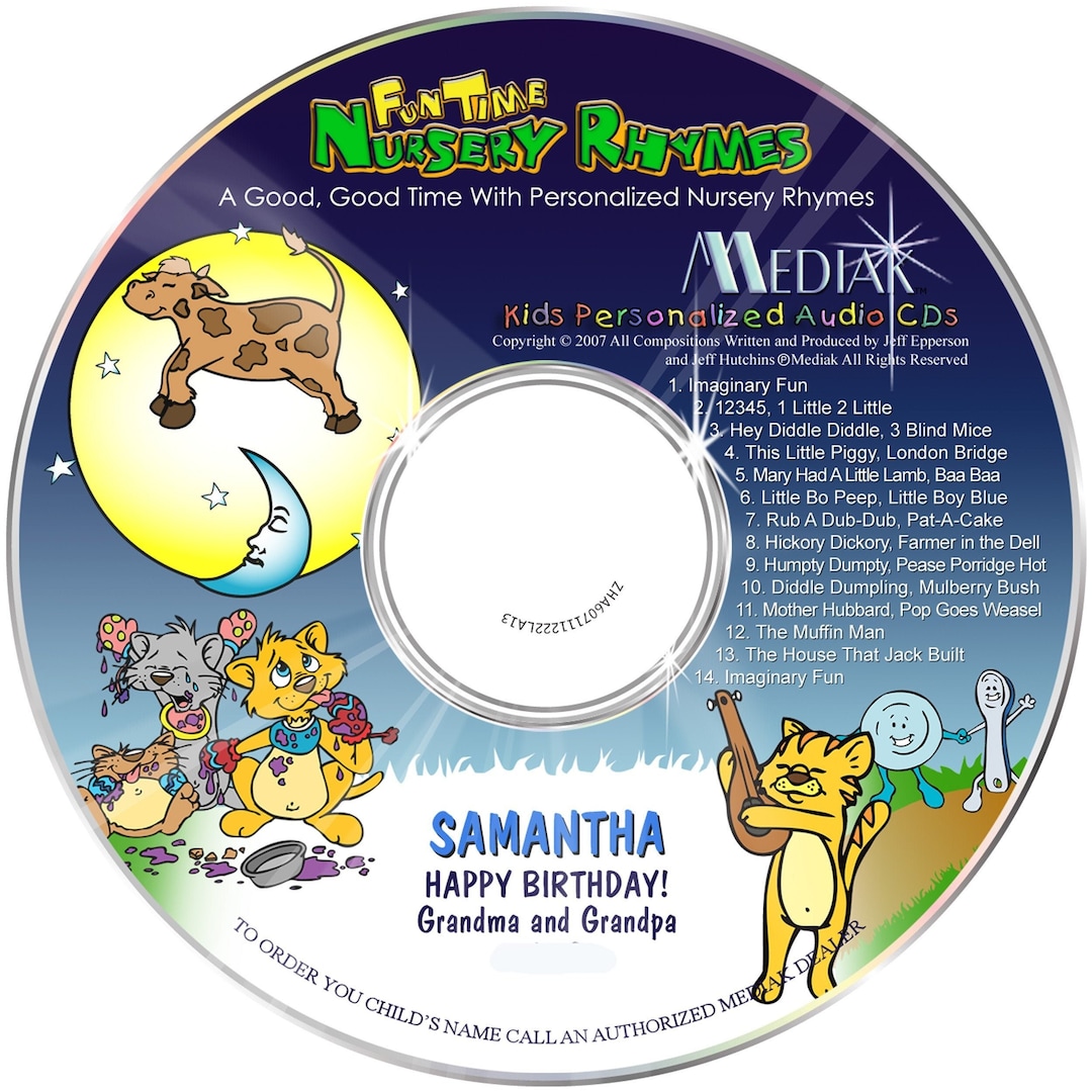 Fun Time Nursery Rhymes Personalized Music CD - Custom Made to Order - Etsy