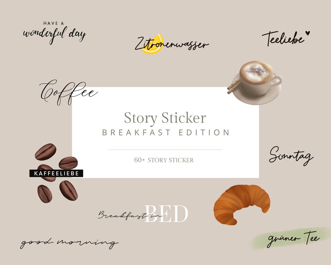 60 Instagram Story Planner Stickers Breakfast Edition, Theme Breakfast ...