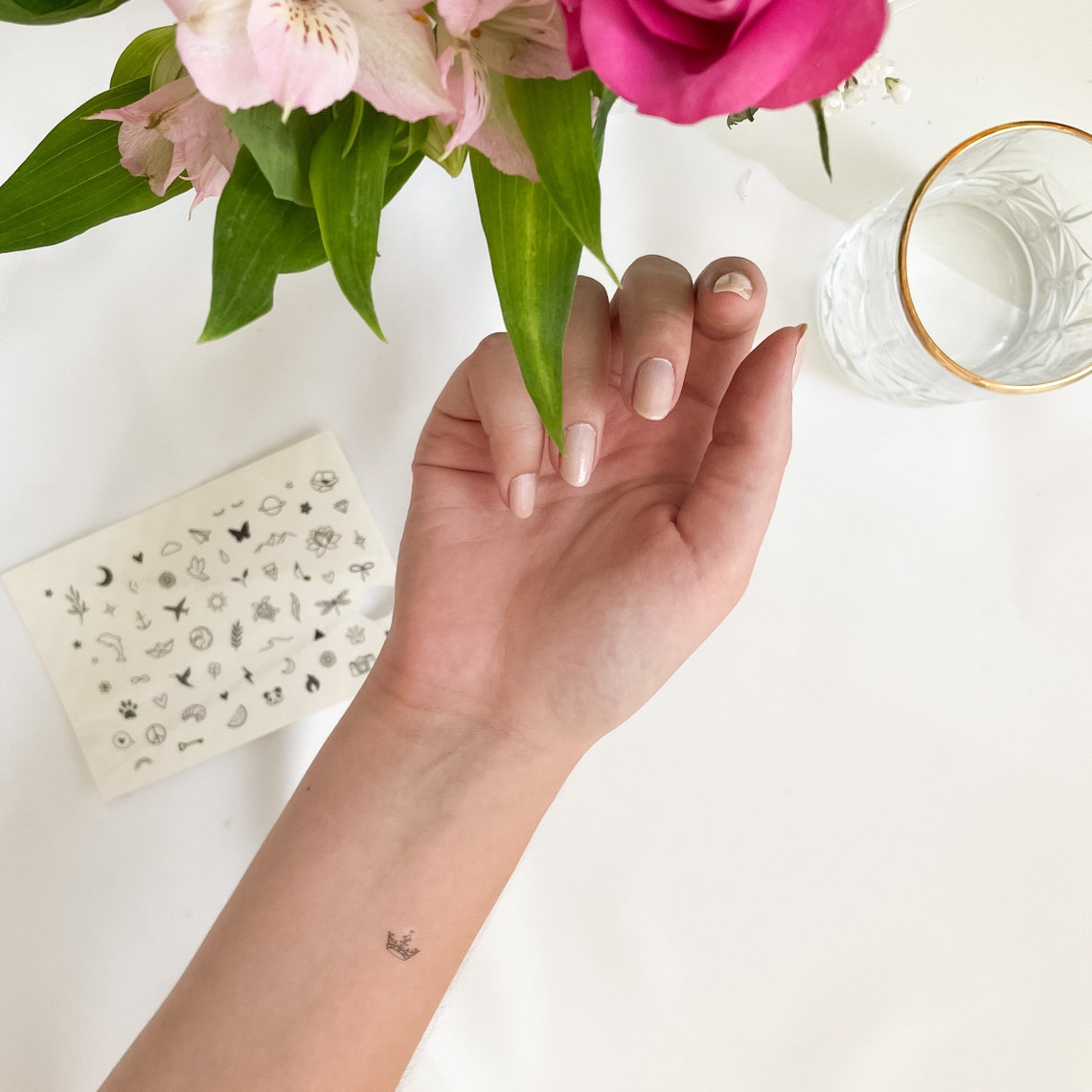 Temporäre Tattoos 50+ Motive | Bogen A6 | Micro mini | Tattoo klein ...