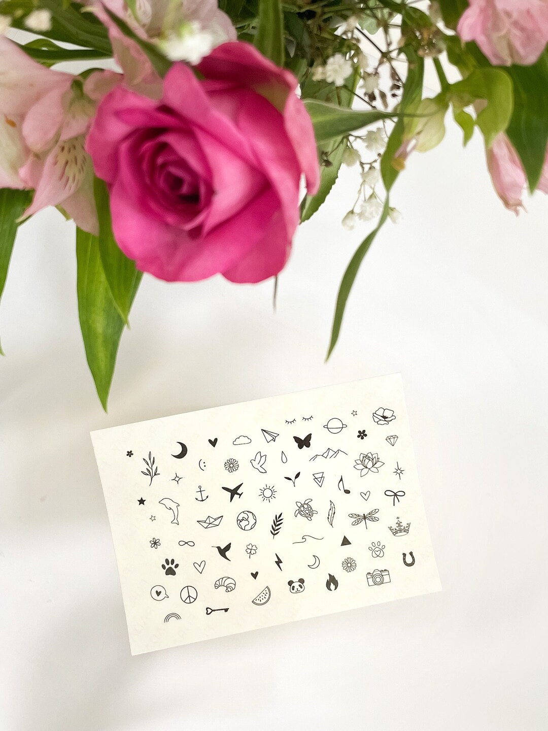 Temporary Tattoos 50 Motifs Sheet A6 Micro Mini Tattoo Small ...