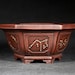 Mini Hexagonal Bonsai Flower Pot Handmade Painting Yixing Zisha Pottery ...