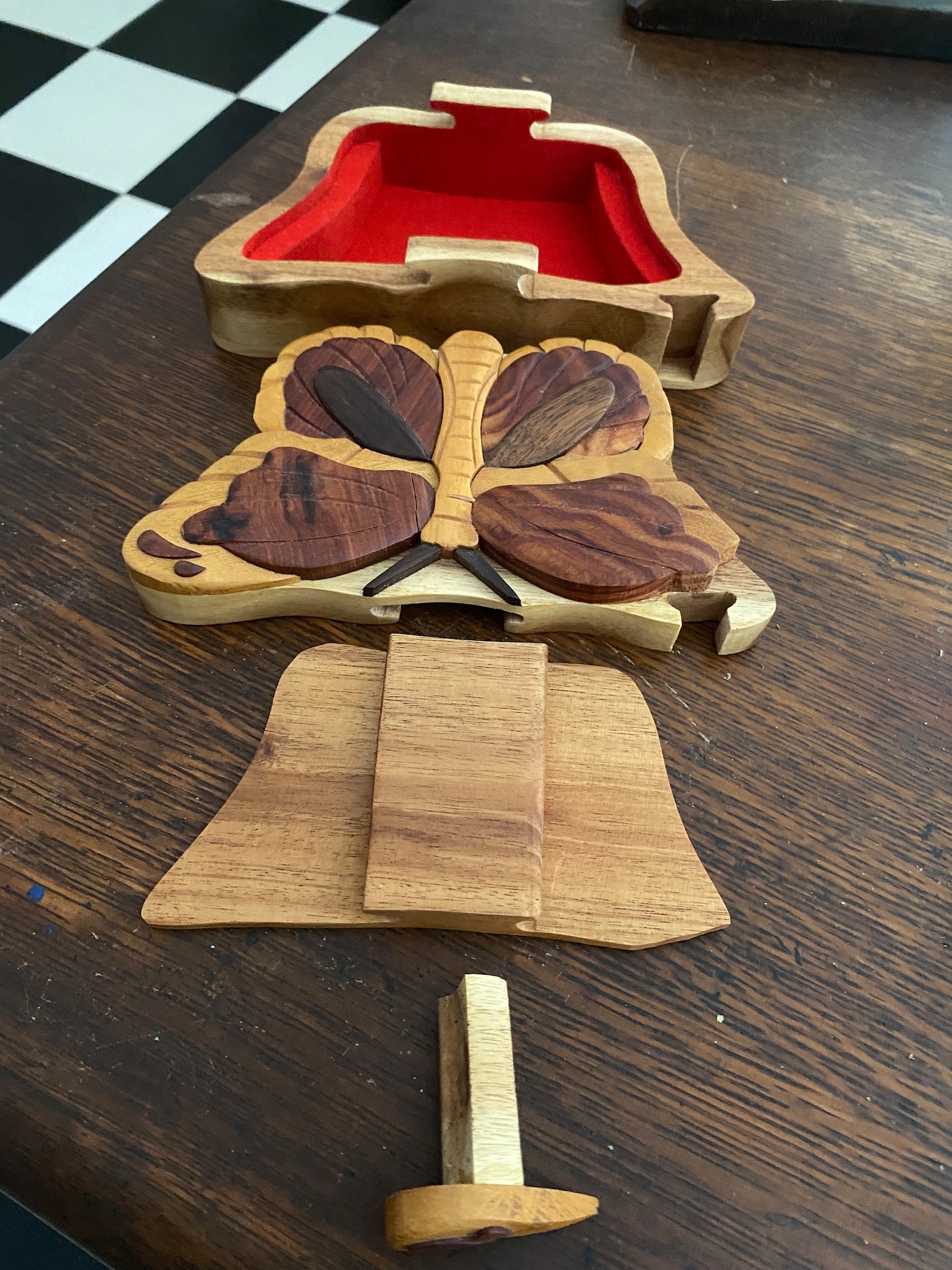 Carver Dan's Butterfly Gift, Jewel, Stash Box ~ Hand Carved Exotic ...