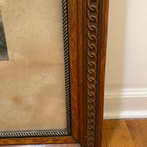 Antique Oak Picture Frame ~ Bakelite Chain Decoration - Etsy