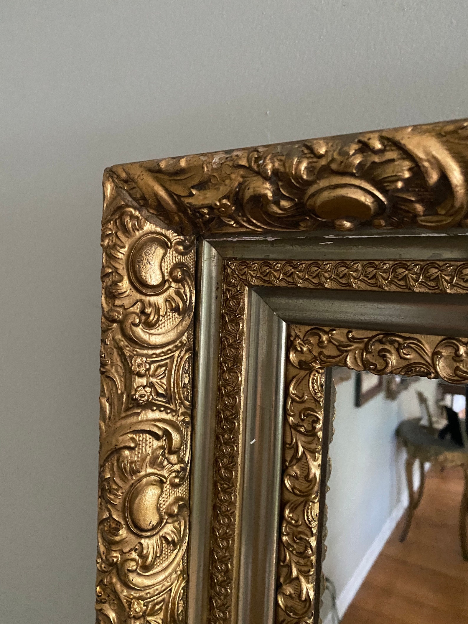Antique Genuine Gold Leaf Ornate Mirror - Etsy
