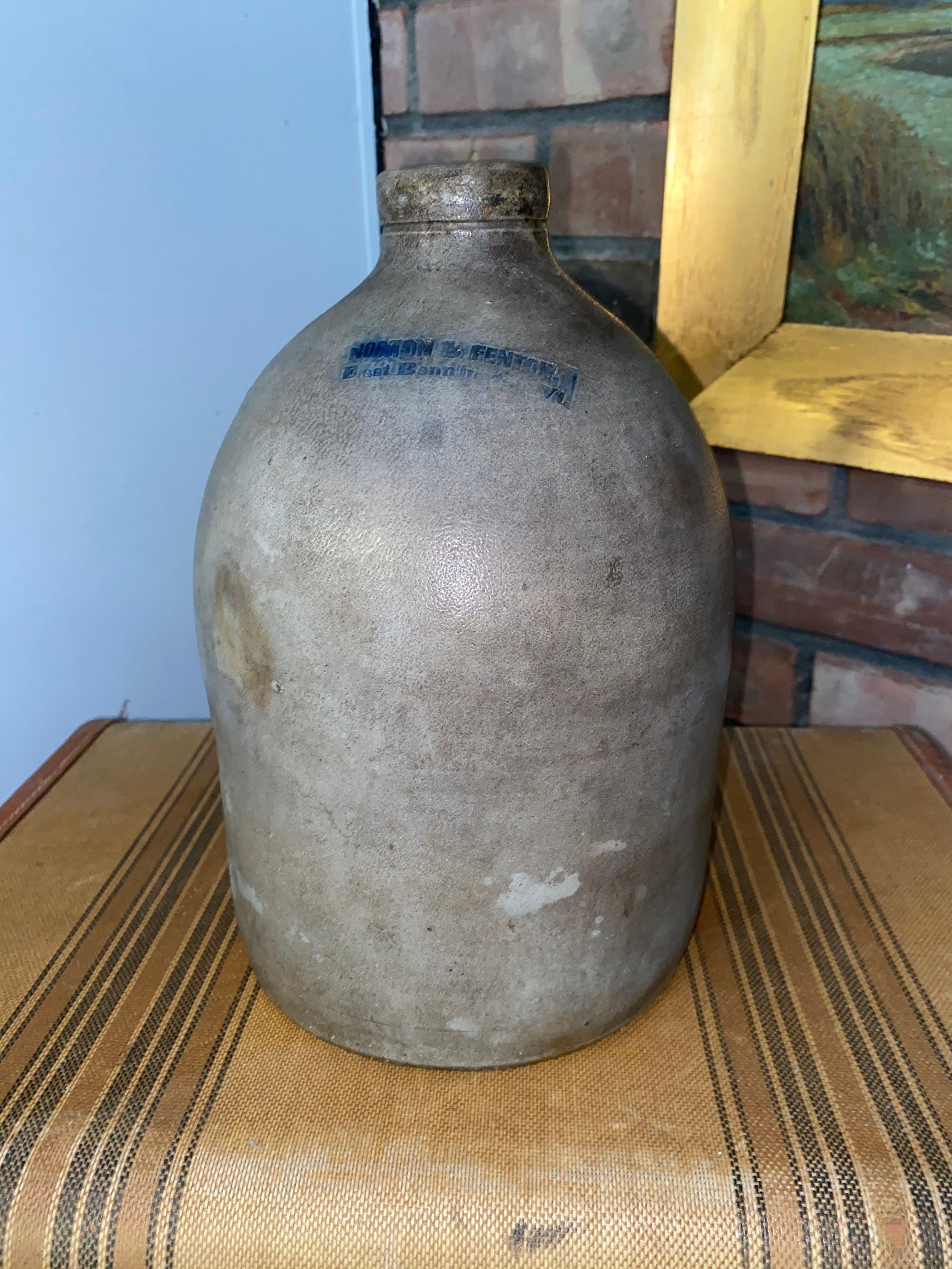 Rare! 19th Century Norton & Fenton Antique Stoneware Crock Whiskey Jug ...
