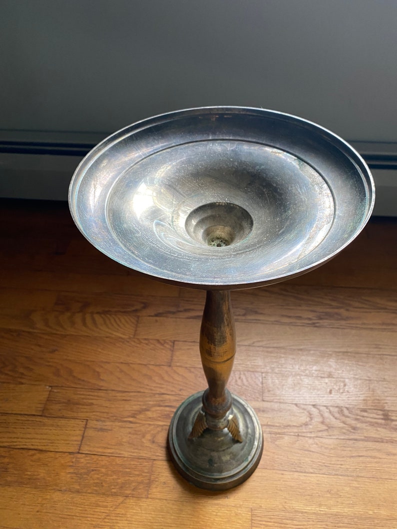 Vintage Mid Century Silver Plate Ash Tray Holder Stand - Etsy