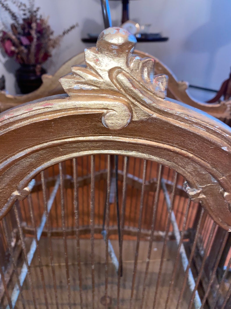 Antique Italian Carved Gilded Birdcage - Etsy