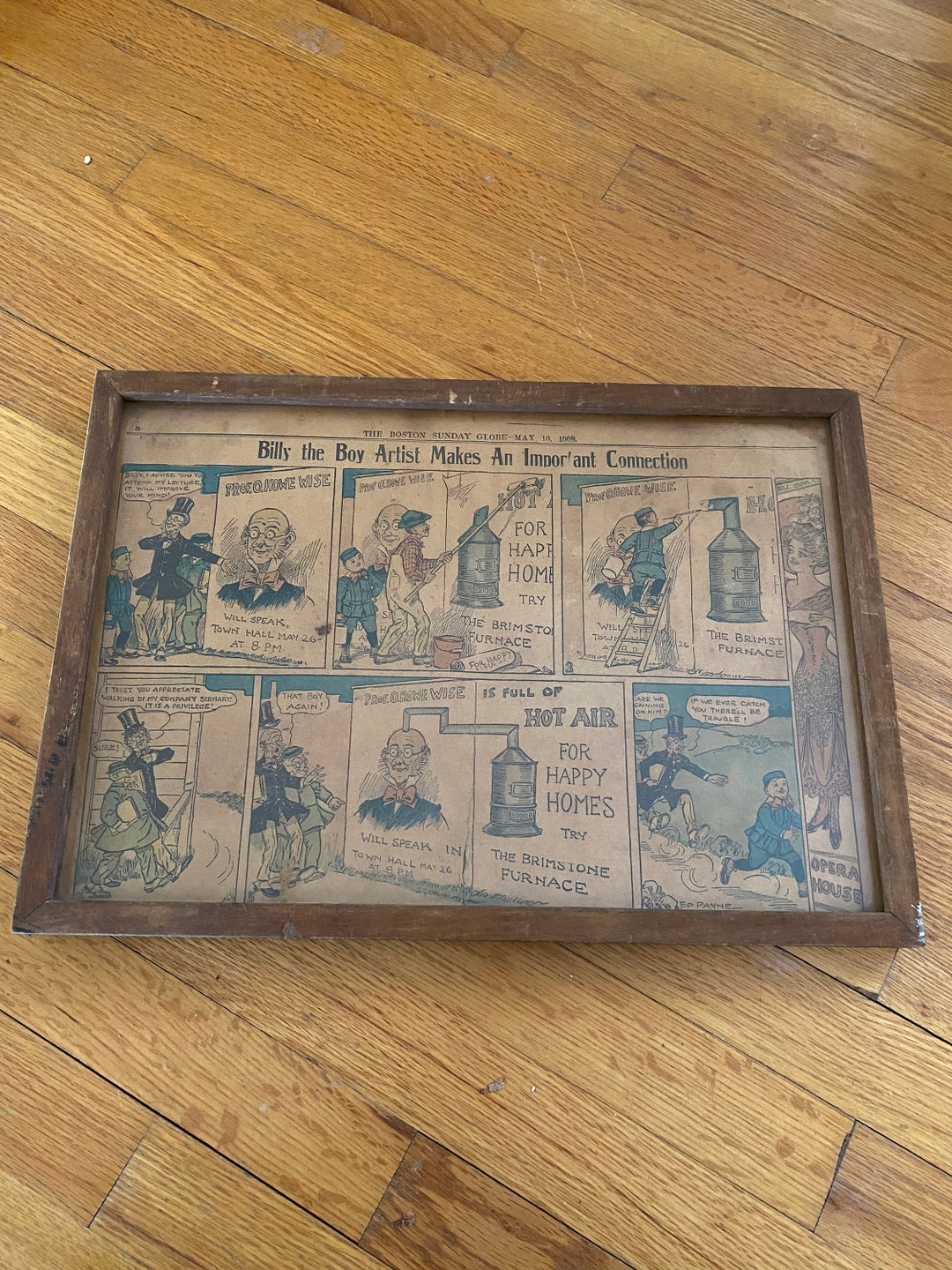 Ed Payne Billy the Boy Artist Comic Strip ~ May 10,1908 - Etsy