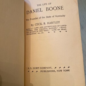 The Life of Daniel Boone 'the Founder of the State of Kentucky' ~ Cecil ...