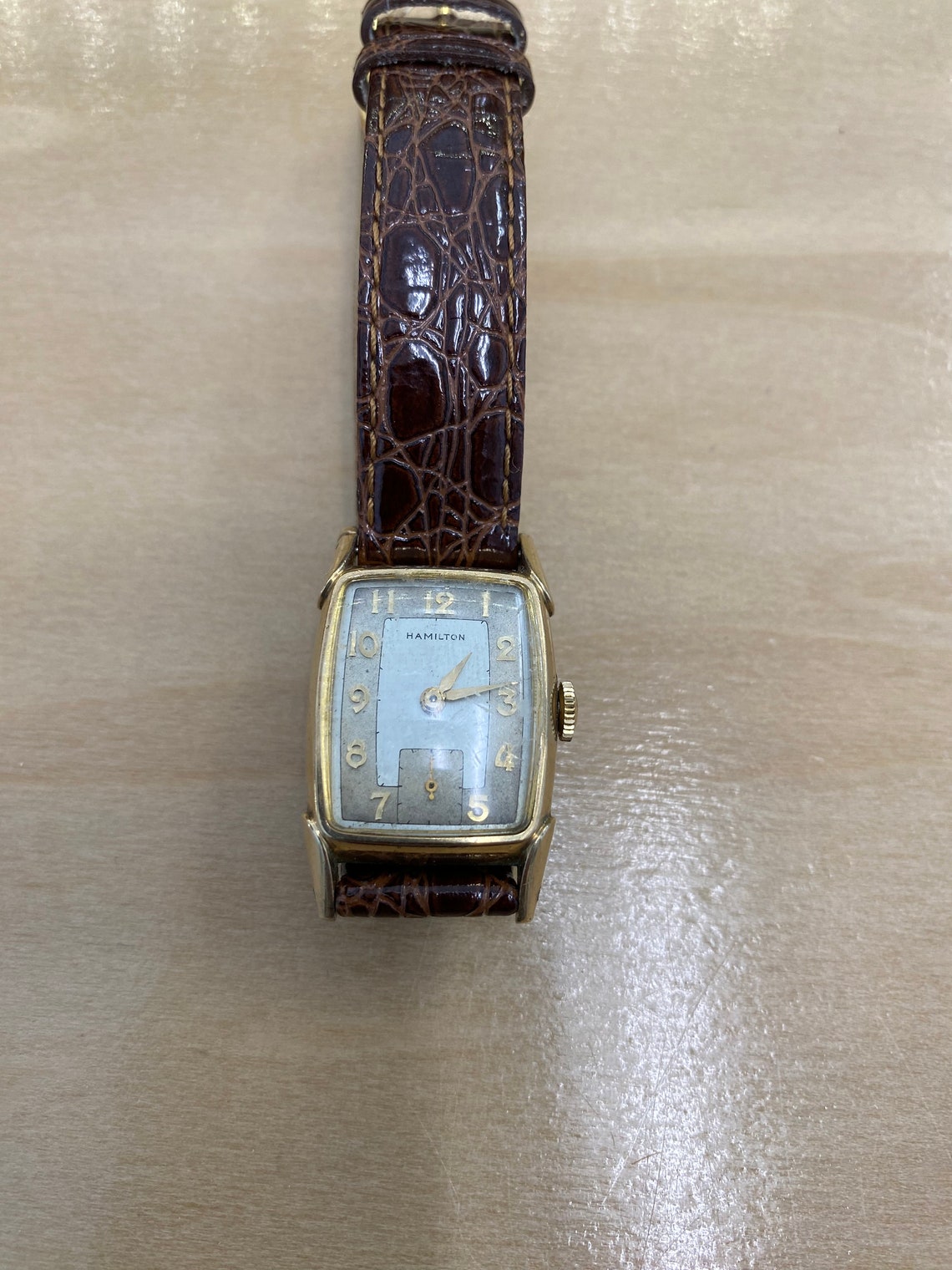 Vintage Hamilton 10k Gold Filled Tonneau Shape Art Deco Wrist Watch C ...
